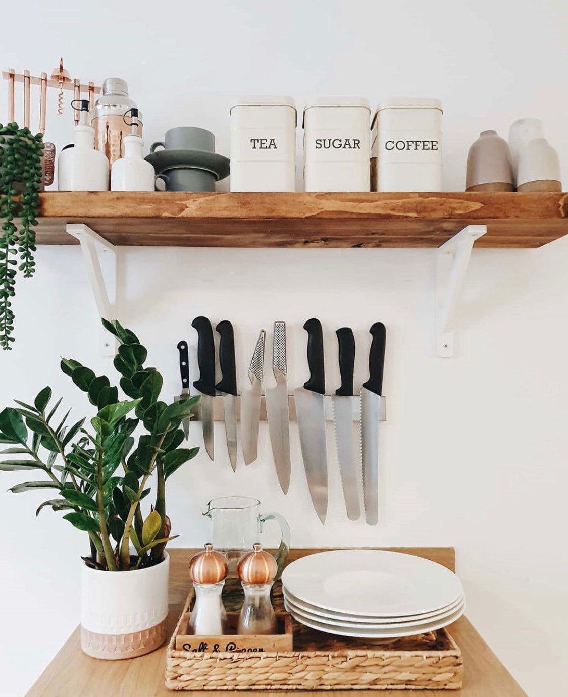 RUSTIC WOODEN CHUNKY SCAFFOLD BOARD STYLE SHELF – Apple Crates